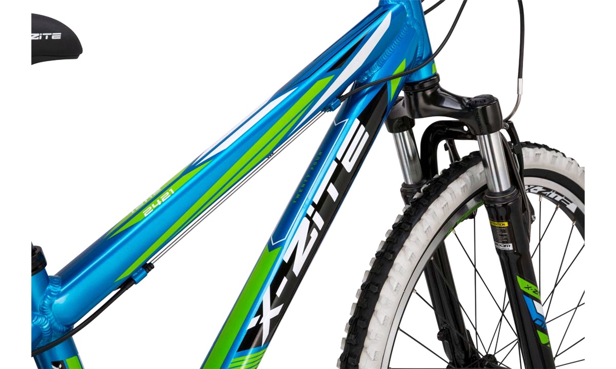 Mountainbike 24" 24.21 21-gear blå/grøn - Samling af cykel inkl ...