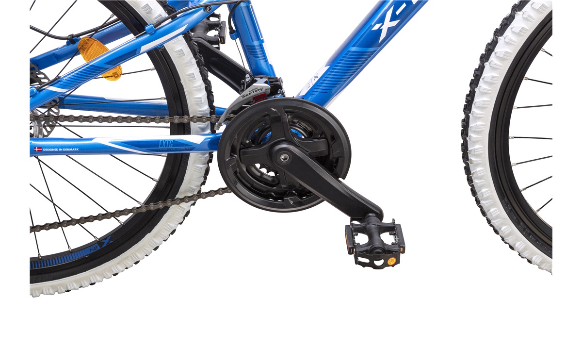 Mountainbike 24" 24.21 21-gear blå/hvid - Juniorcykler, cykler til børn ...