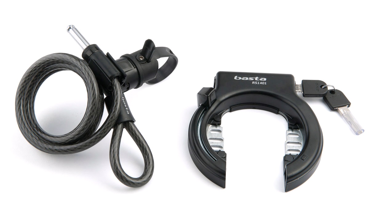 Basta ringlås m wire forsikringsgodkendt - Cykellåse - thansen.dk