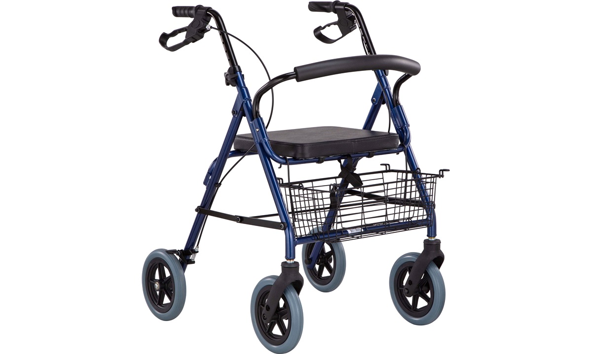Rullator aluminium m/ kurv og ryggstøtte - Rullator - thansen.no