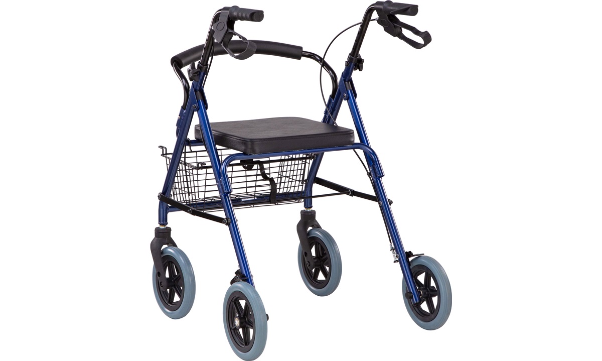 Rullator aluminium m/ kurv og ryggstøtte - Rullator - thansen.no