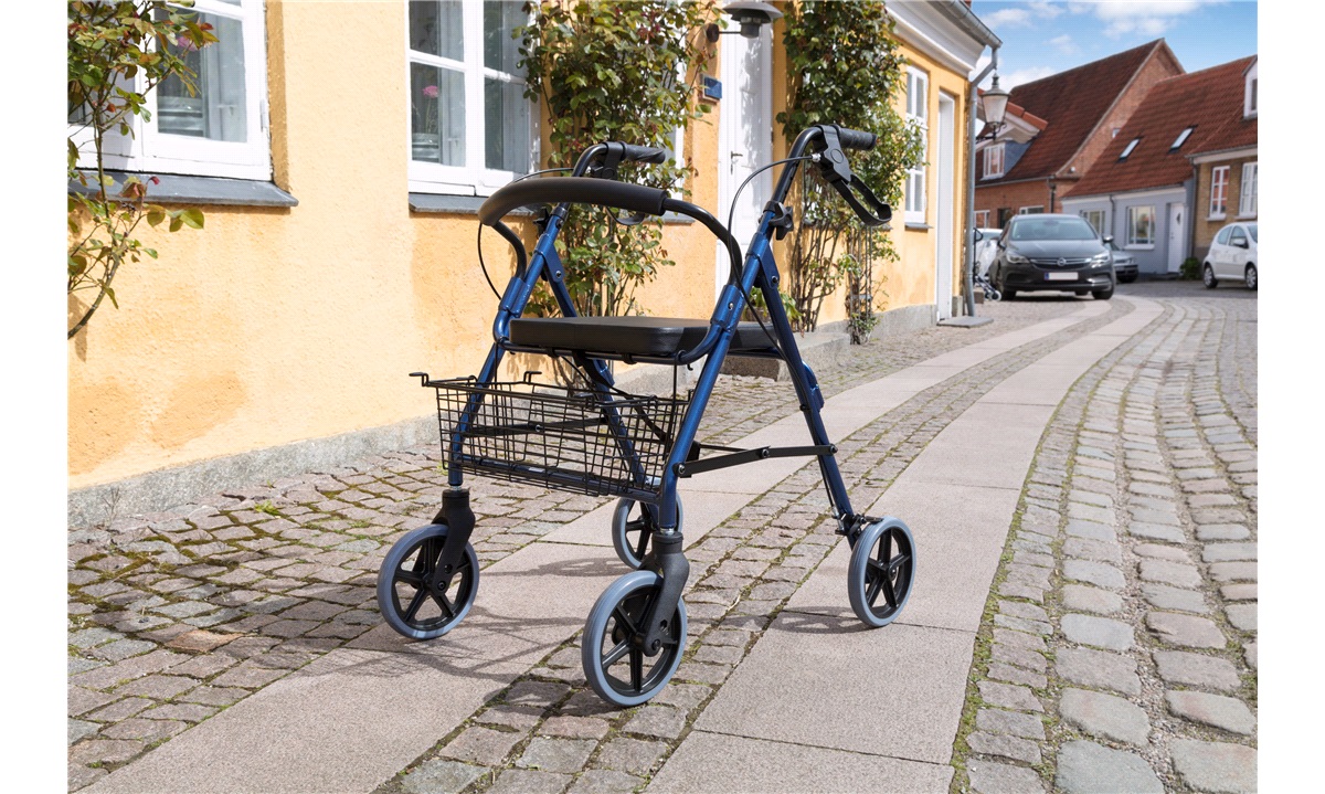 Rullator aluminium m/ kurv og ryggstøtte - Rullator - thansen.no