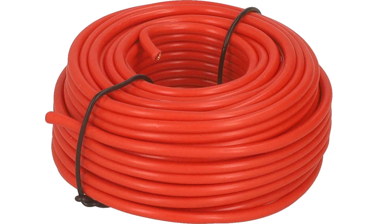 Autokabel Ø2,5 mm, 15M rød - Kabel og tilbehør - thansen.no