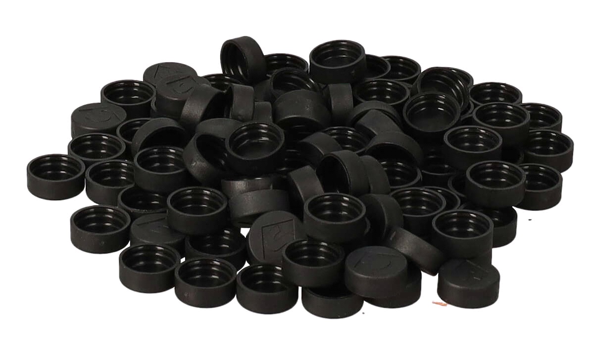 Hætter for nummerplade 100 stk. SORT 5mm - Nummerpladerammer - thansen.dk