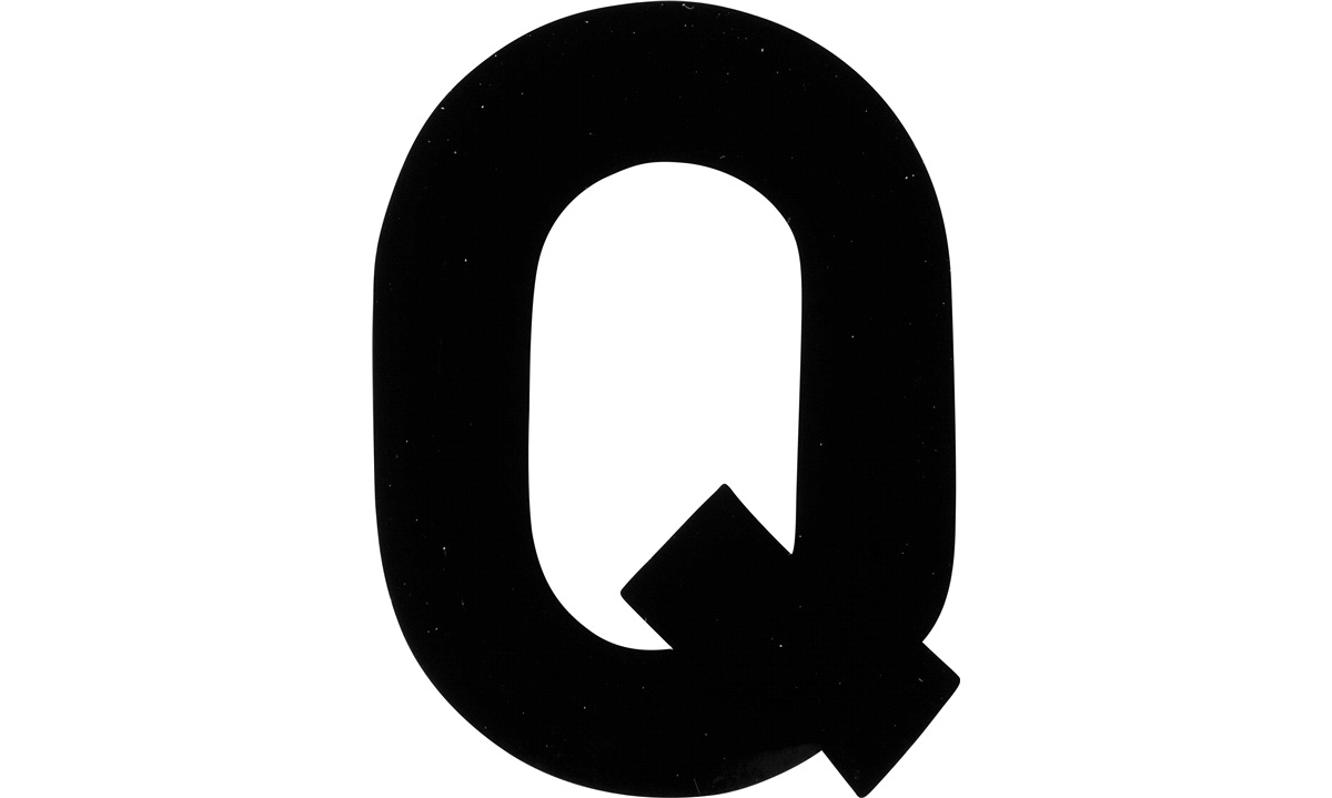 Bokstav klistremerke "Q" - Emblemer og klistermerker - thansen.no