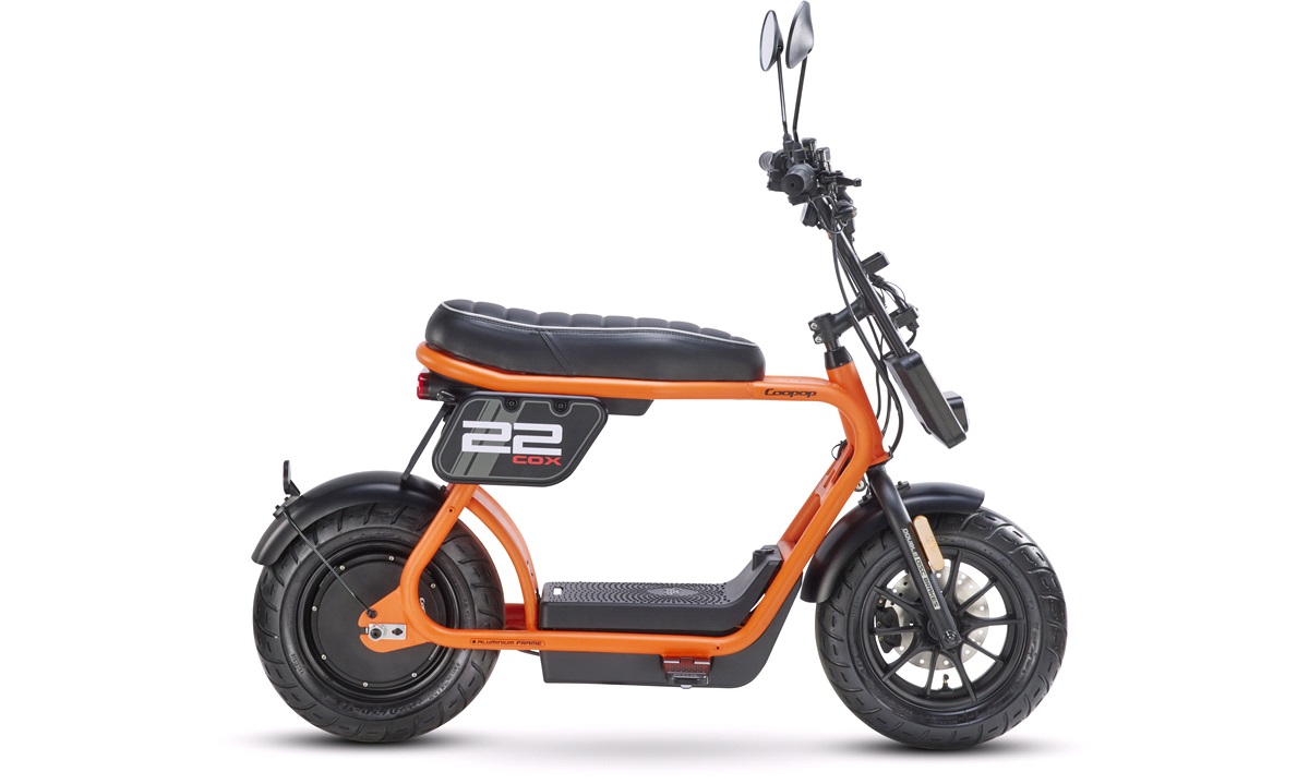 VGA CooPop Cox 30 km/t 48V-26Ah 1200W Orange - VGA Coopop el-knallert ...