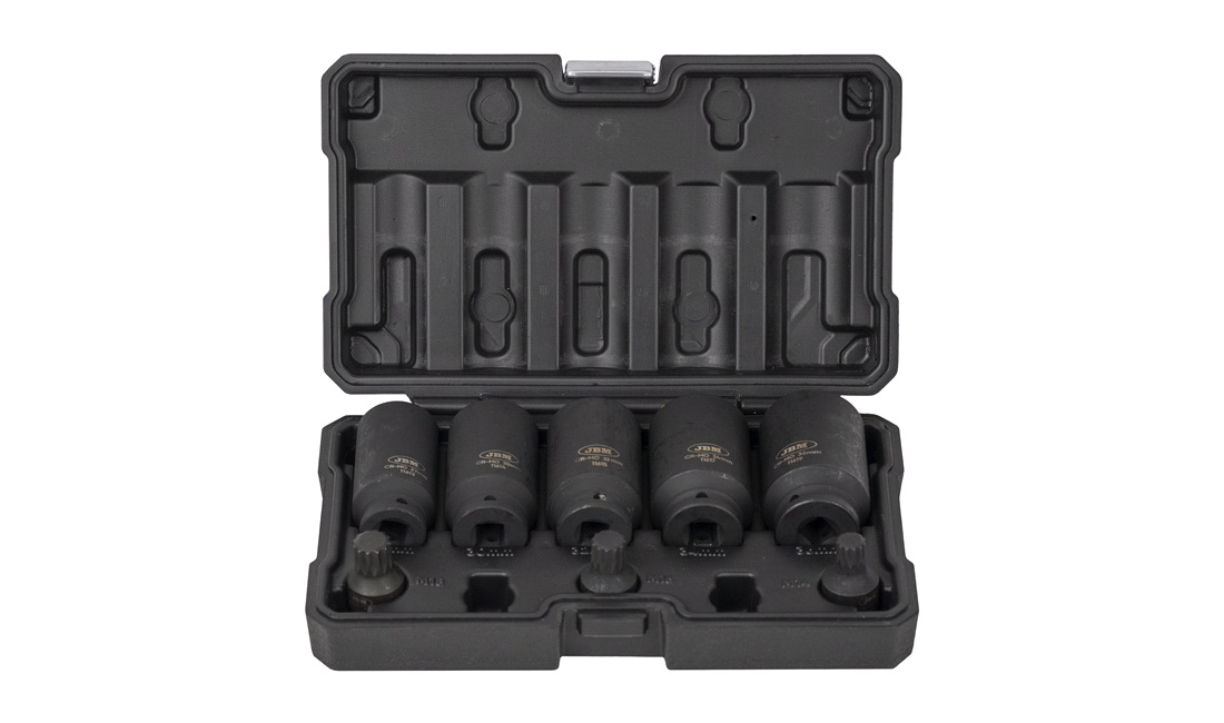 Slaghylssats 1/2" + XZN 5 delar - JBM - Toppset - thansen.se